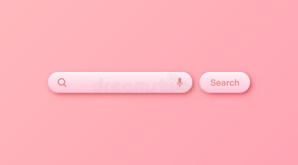 Colorful 3d Search Bar Template. Internet Browser Engine with Search ...