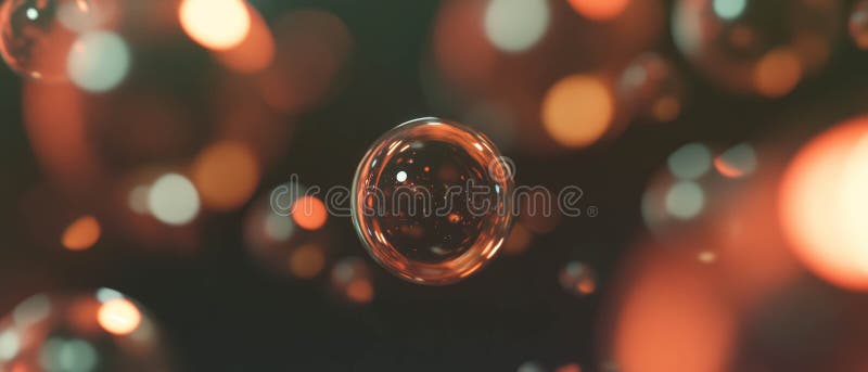 Abstract Interaction of 3D Spheres Creating Light Effects and Visual ...