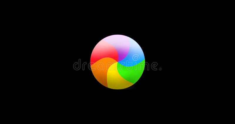 Colorful 3D Spinning Sphere Loading Animation Background Stock Footage ...