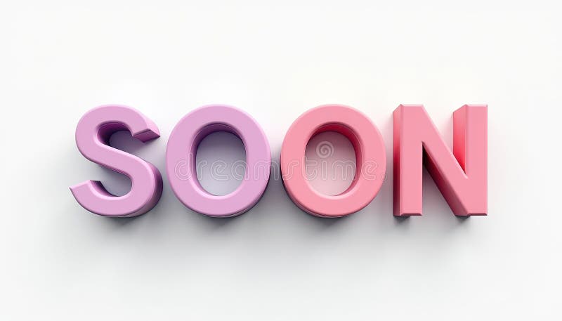 Colorful 3D Text SOON on a White Background Stock Illustration ...