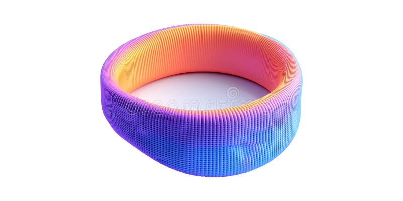 Colorful 3D Torus with Gradient Texture. Abstract Design and Modern Art ...