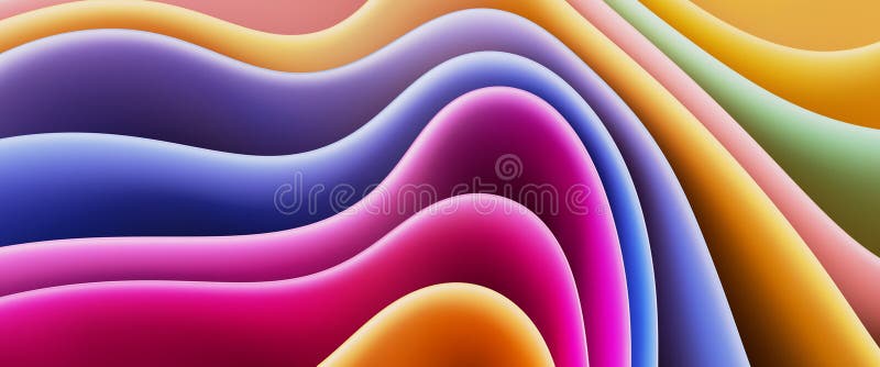 Colorful 3d Wallpaper 3840x1600 Featuring Shape Windows 11 Style. Stock ...