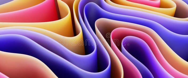 Colorful 3d Wallpaper 3840x1600 Featuring Shape Windows 11 Style. Stock ...