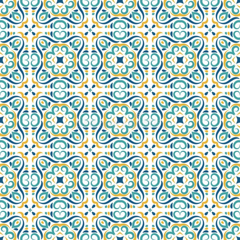 Colorful Damask Seamless Pattern. Bright Multicolored Texture with Traditional Arabic, Turkish ...