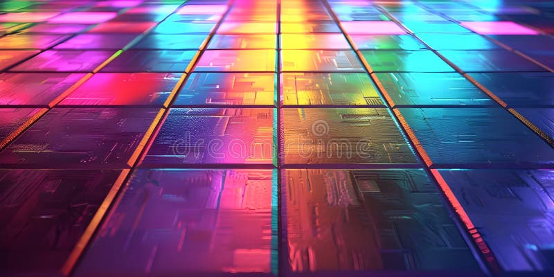 Colorful Dance Floor Background Stock Illustration - Illustration of ...