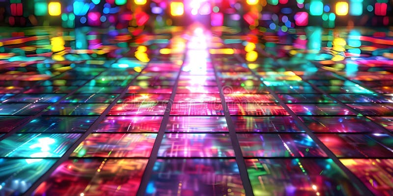 Colorful Dance Floor Background Stock Illustration - Illustration of ...