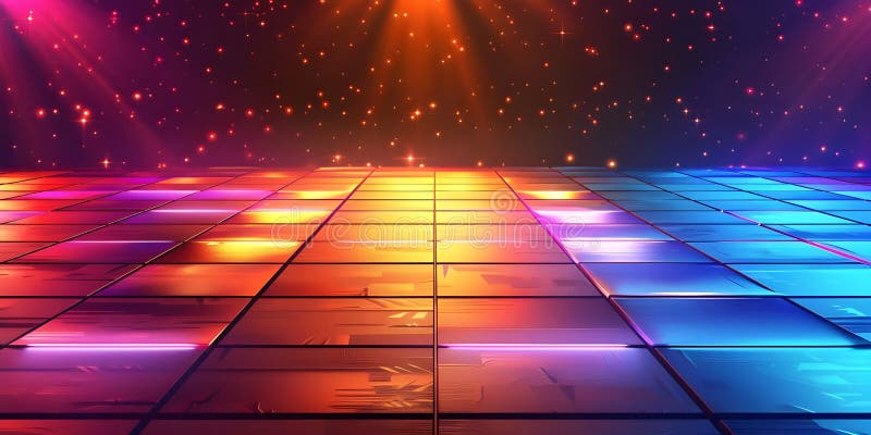 Colorful Dance Floor Background Stock Illustration - Illustration of ...
