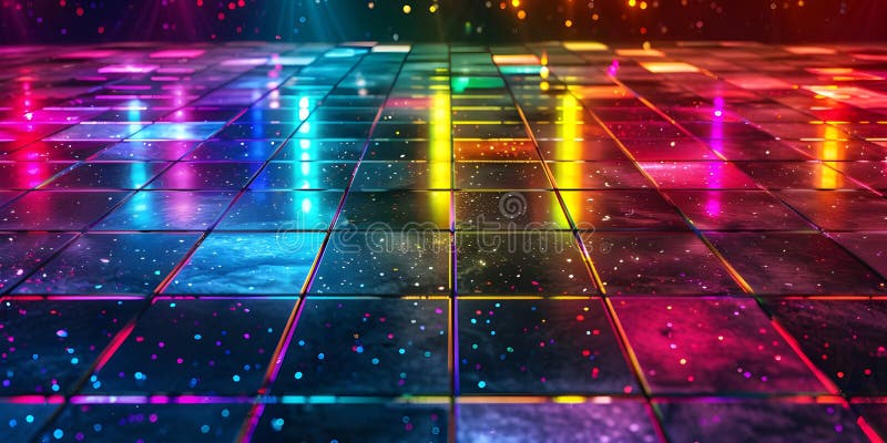 Colorful Dance Floor Background Stock Illustration - Illustration of ...