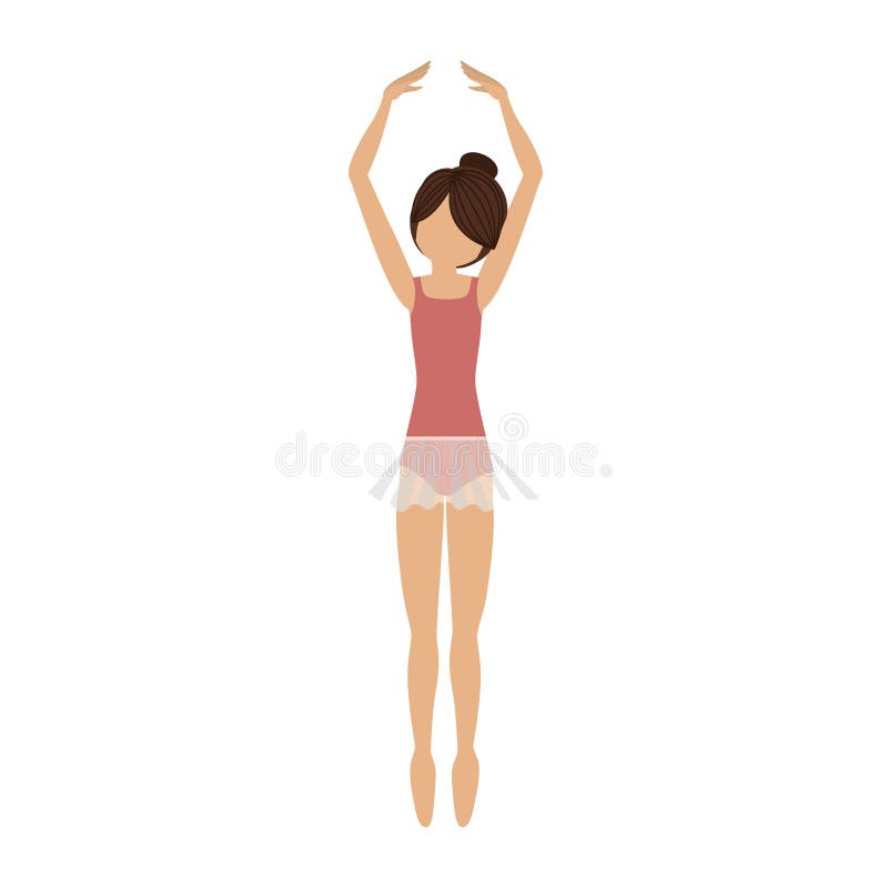 Colorful Dancer Fifth Position Tiptoes Stock Vector - Illustration of ...