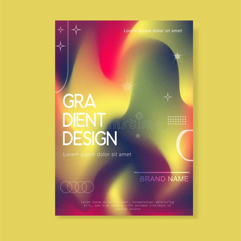 Colorful Dark Blue Color Hologram Brochure Vector Template Stock Vector ...