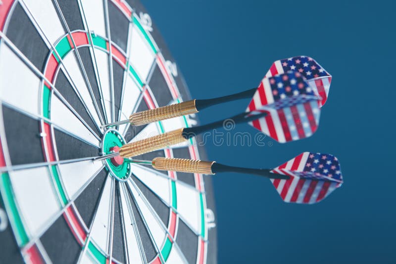 Colorful Darts on Dart Board Stock Photo - Image of play, sport: 237808890