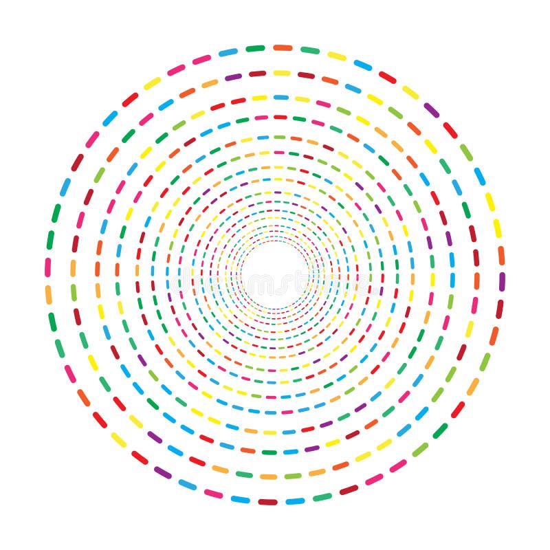 Colorful Dashed Random Circles Abstract Background Stock Vector ...