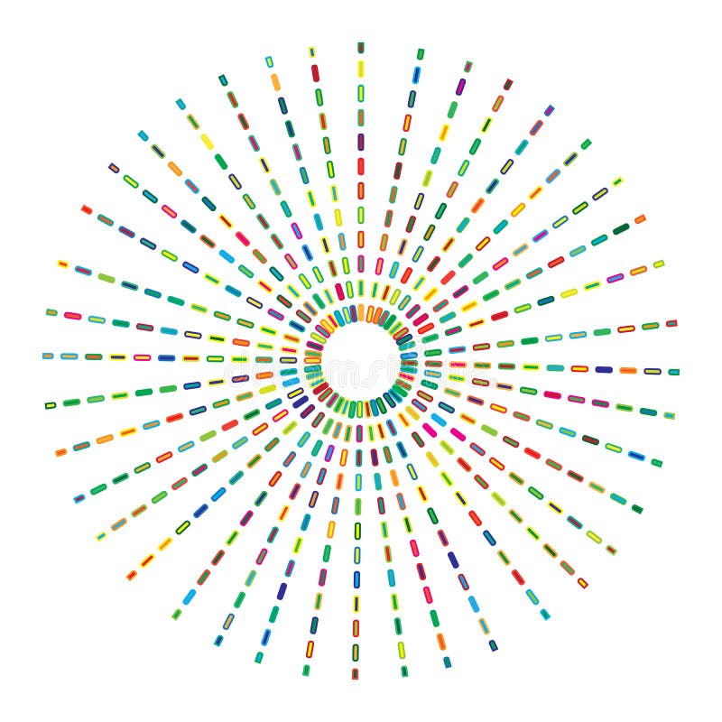 Colorful Dashed Random Circles Abstract Background Stock Vector ...