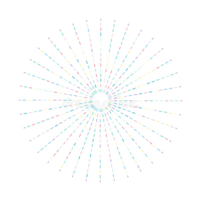 Colorful Dashed Random Circles Stock Vector Illustration Of Graphic