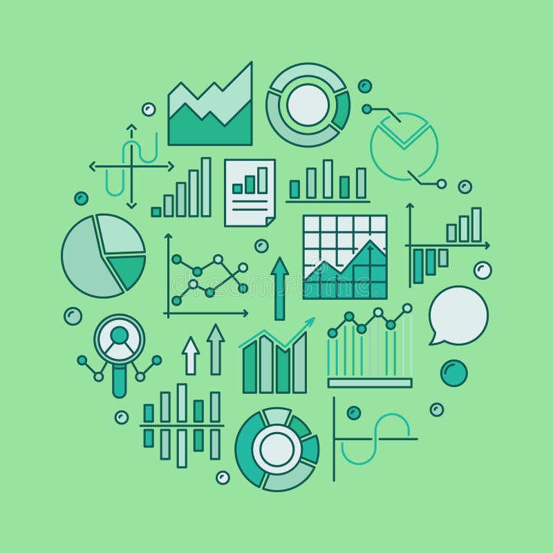 Statistics and Data Analysis Colorful Illustration Stock Vector ... Statistics and Data Analysis Colorful Illustration Stock Vector ...