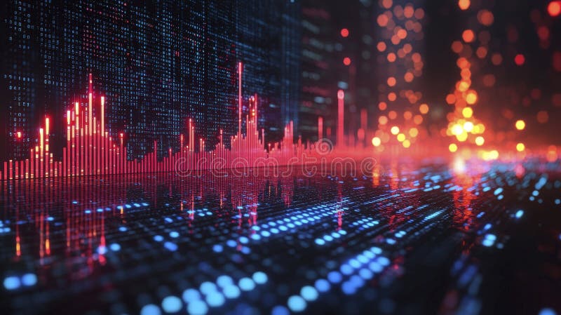 Colorful Data Bridge - Vivid Digital Concepts Stock Illustration ...