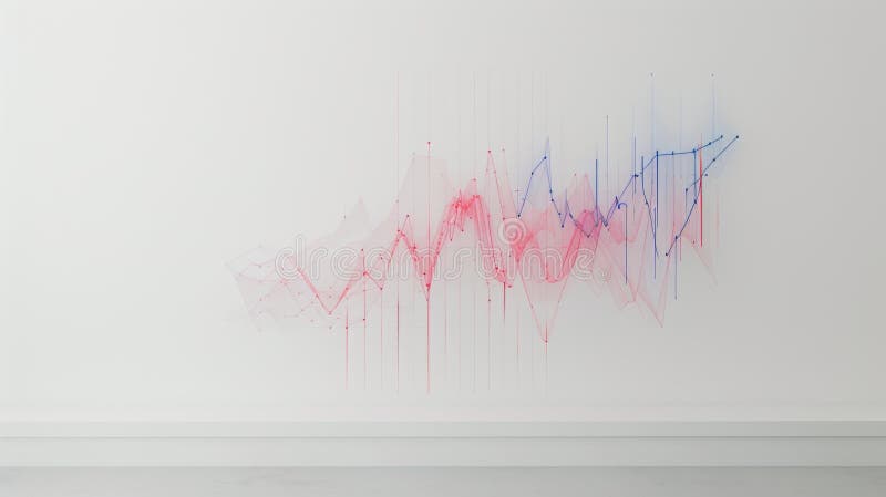 Colorful Data Graph with Red and Blue Lines Stock Photo - Image of ...