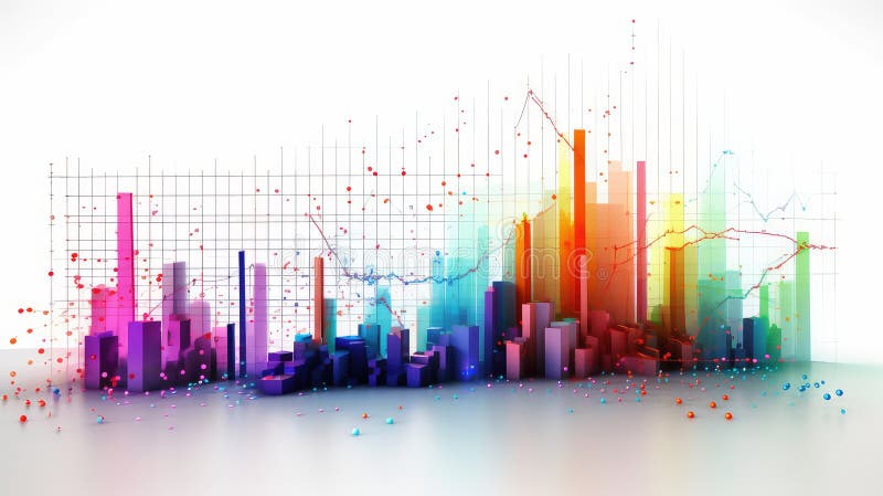 Colorful Data Isolated on White Stock Illustration - Illustration of ...