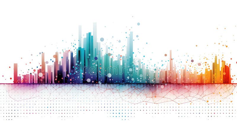 Colorful Data Isolated on White Stock Illustration - Illustration of ...