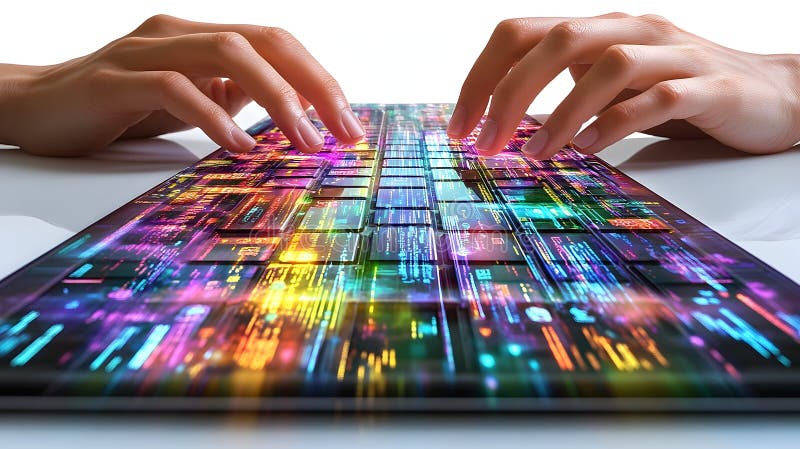 AI-Generated Keyboard Art stock image. Image of communication - 385788799