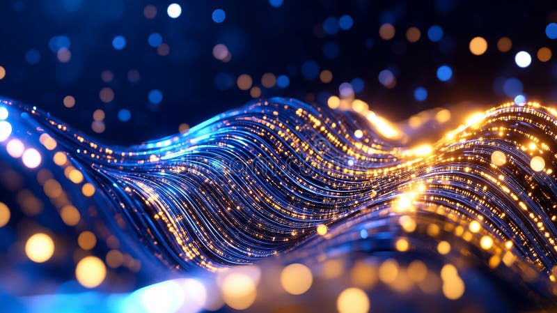 Vibrant Digital Landscape Filled Colorful Data Streams Light Effects ...