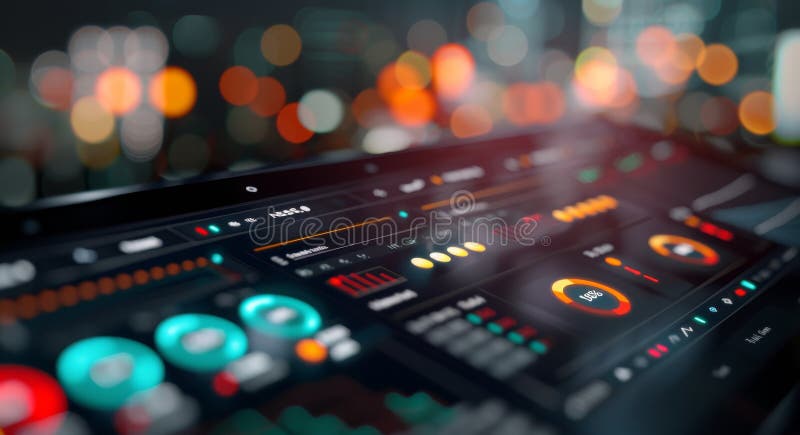 Colorful Data Visualization Displaying Trends and Insights at Night ...