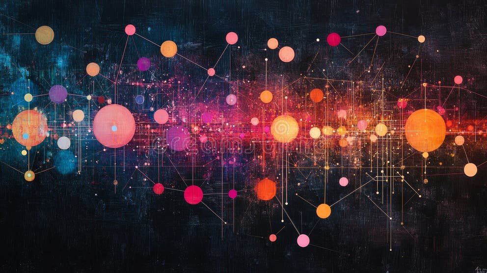 Colorful Data Visualization Representing Machine Learning Concepts and ...