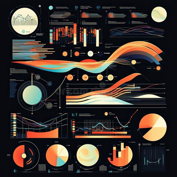 Colorful Data Visualizations and Infographics Stock Illustration - Illustration of colorful ...