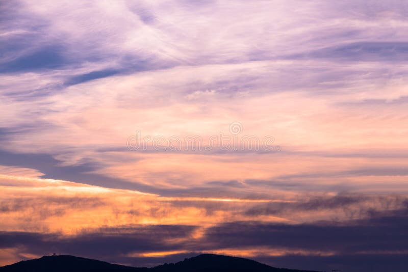 Colorful Dawn/dusk Sky Background. Stock Image - Image of light, dark ...