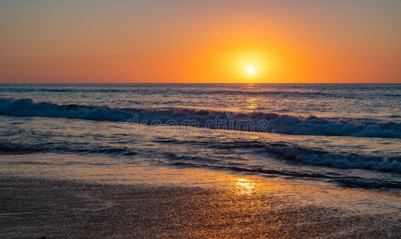 Colorful Dawn Over the Deep Blue Sea Stock Image - Image of clouds ...