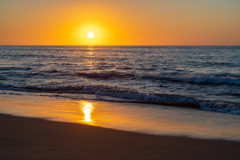 Colorful Dawn Over the Deep Blue Sea Stock Image - Image of clouds ...