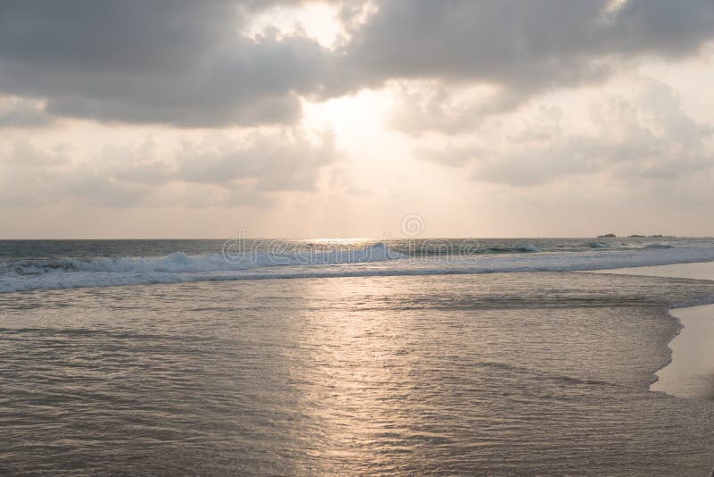Colorful Dawn Over the Sea. Nature Composition Beach. Stock Photo ...