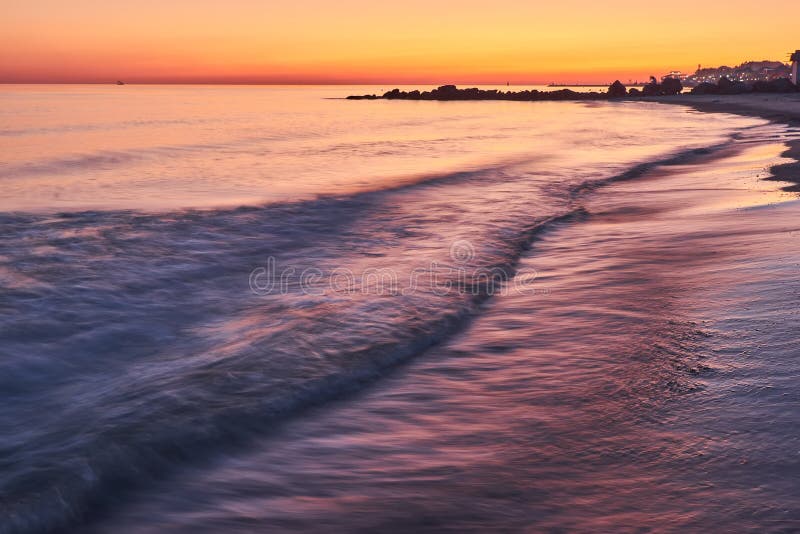 Colorful dawn over the sea stock photo. Image of cloud - 237041480