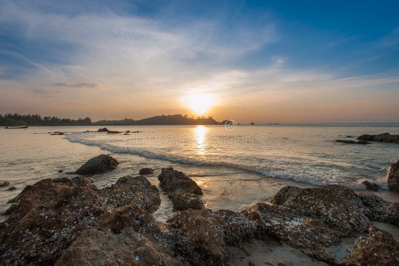 Colorful dawn over the sea stock image. Image of background - 65226375