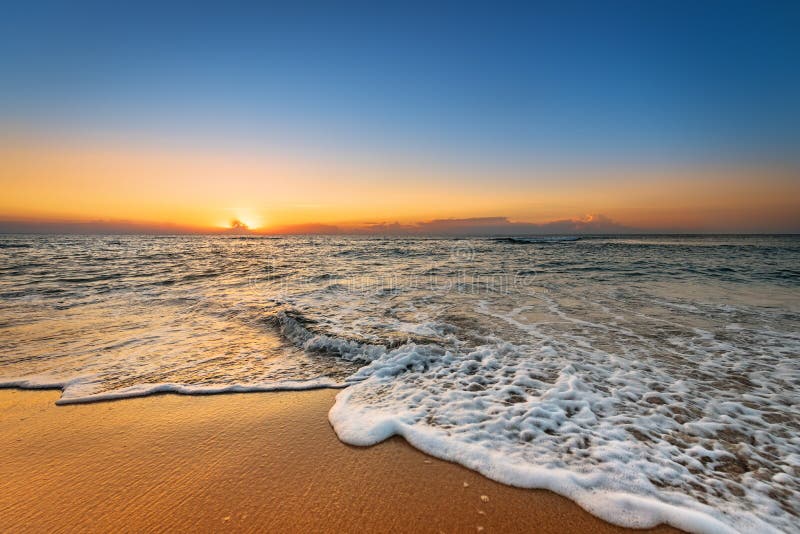 Colorful Dawn Over the Sea. Stock Image - Image of cloudiness, climate ...