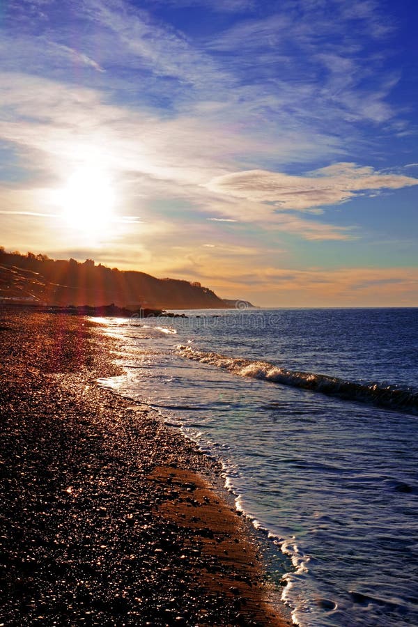 Colorful Dawn Over the Sea. Nature Composition Stock Photo - Image of ...