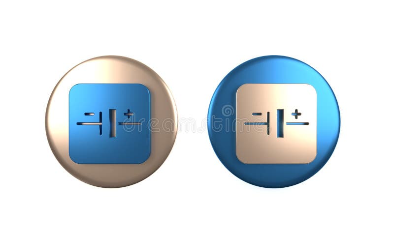 Colorful DC Voltage Source Icon Isolated on White Background. Circle ...