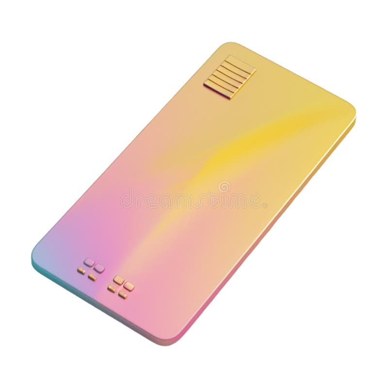 Colorful Debit Card on Transparent Background - Ai Generated Stock ...