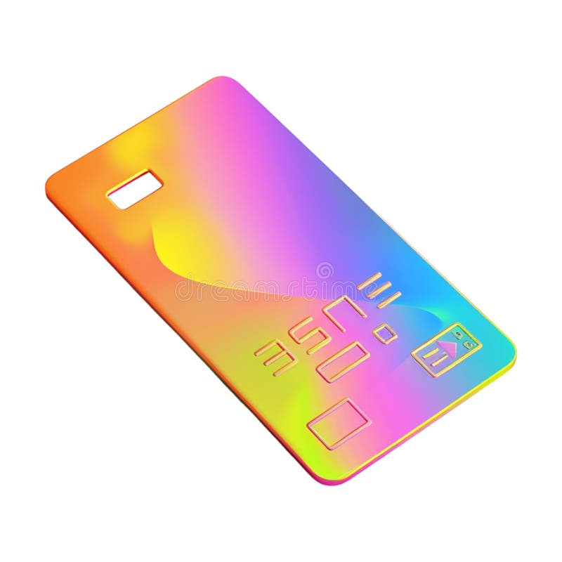Colorful Debit Card on Transparent Background - Ai Generated Stock ...