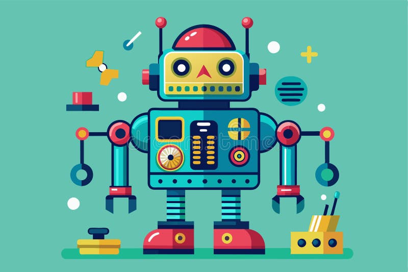 A Colorful Deconstructed Robot Displays Various Customizable Features ...