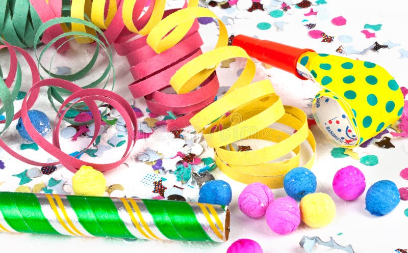 Confetti streamers blowers stock photo. Image of carnival - 4372140