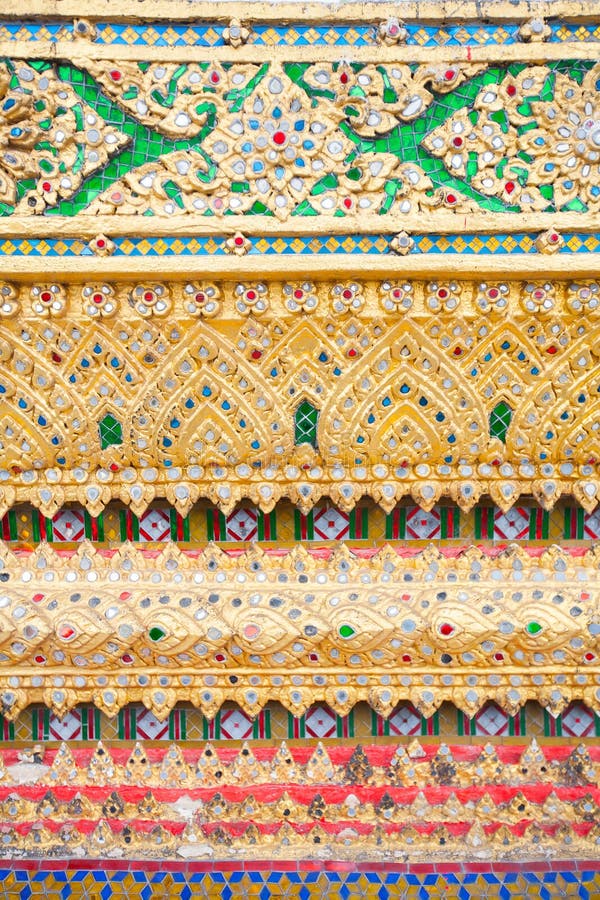 Colorful Decoration in Temple Stock Photo - Image of decorative, mosaic ...