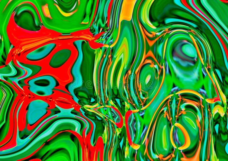 Colorful Decorative Abstract of Liquified Image. Stock Illustration ...