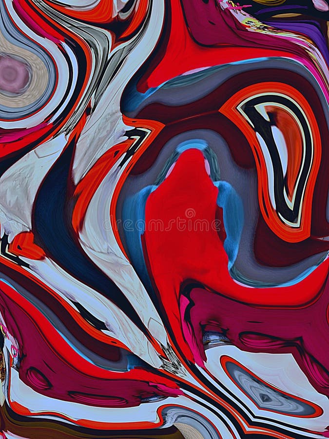 Colorful Decorative Abstract of Liquified Image Stock Illustration ...