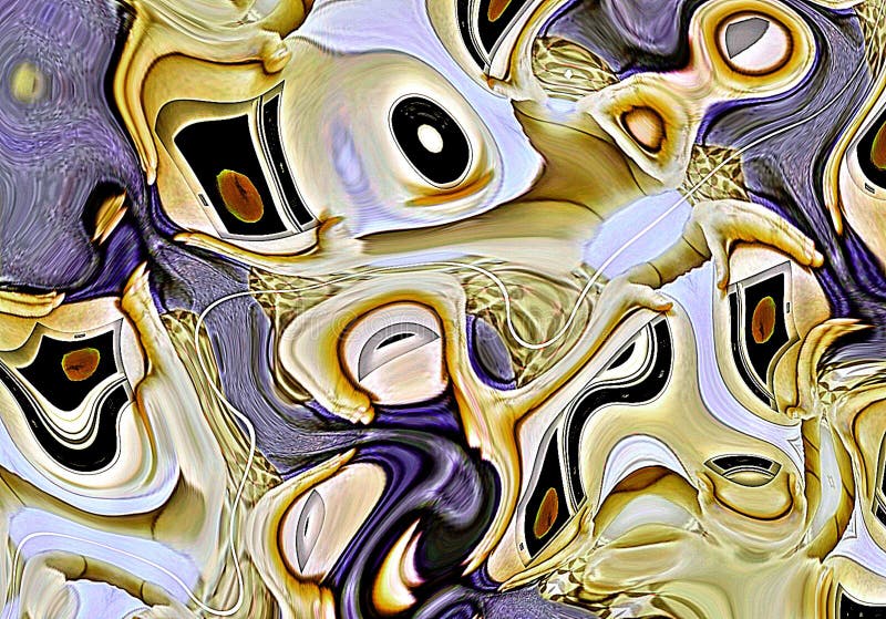 Colorful Decorative Abstract of Liquified Image Stock Illustration ...