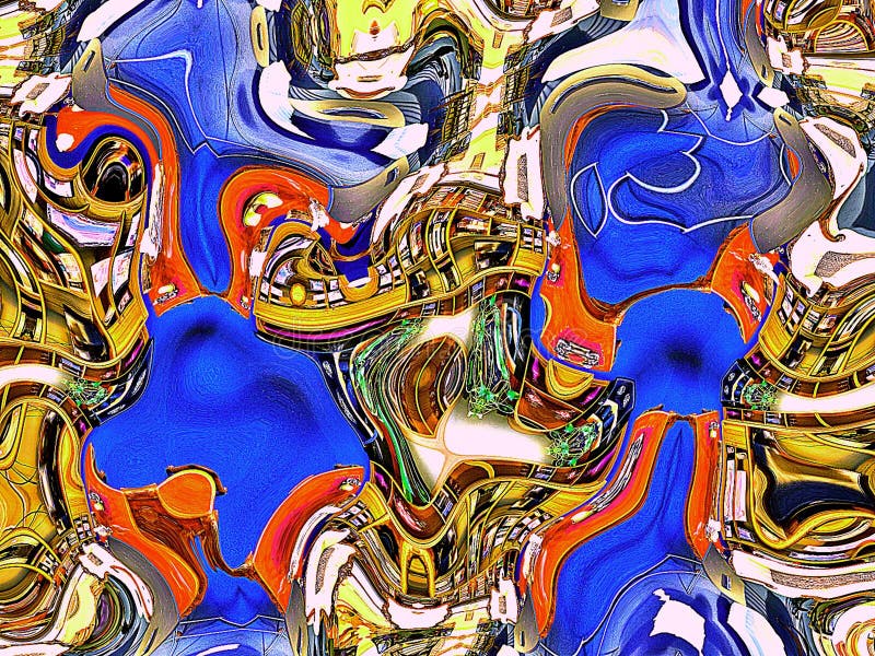 Colorful Decorative Abstract of Liquified Image Stock Illustration ...