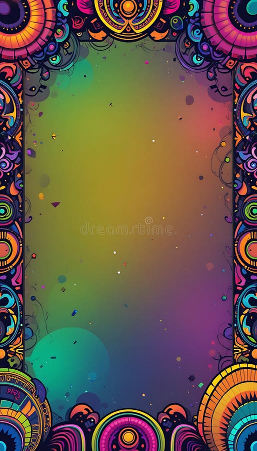 Colorful Decorative Frame with Gradient Background Design for Creative ...