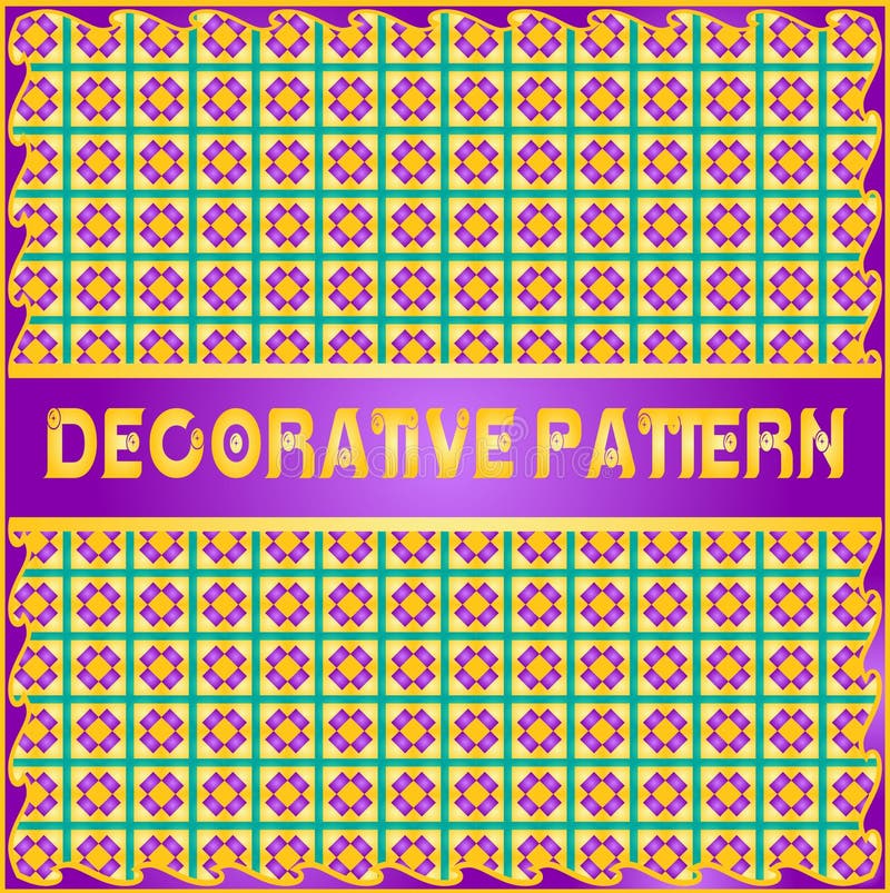 Colorful Decorative Geometric Pattern Background Stock Illustration ...