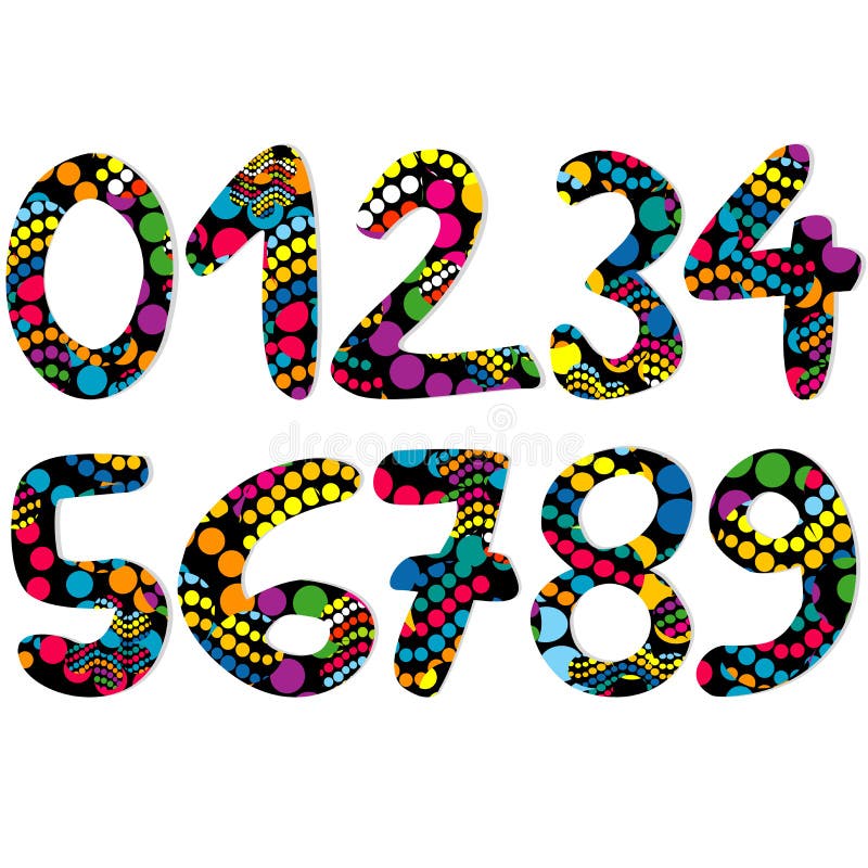 Colorful Circles With Numbers Stock Vector - Illustration of digit ...