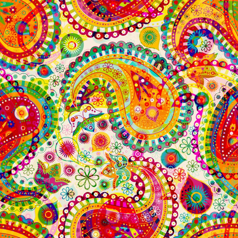 Colorful Decorative Pattern. Ethnic Background Stock Illustration ...